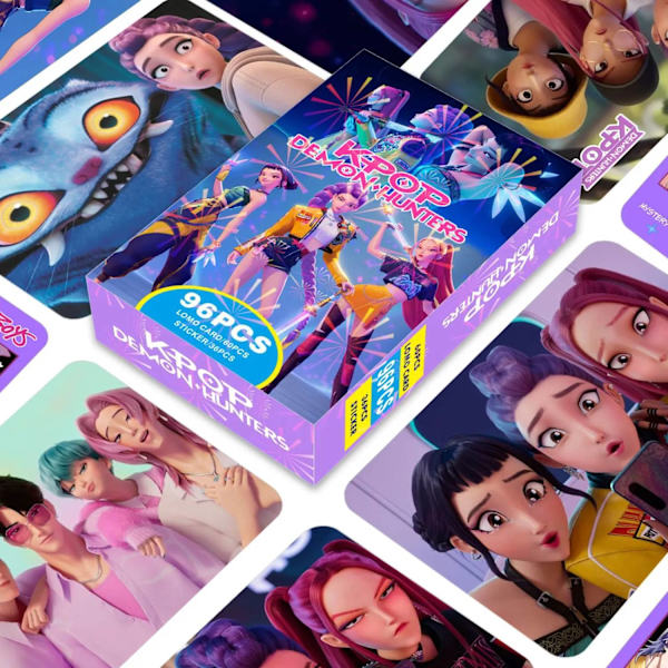 96 st K-POP Demon Hunters Anime Sajaboys LOMO Kort och Klistermärken ...
