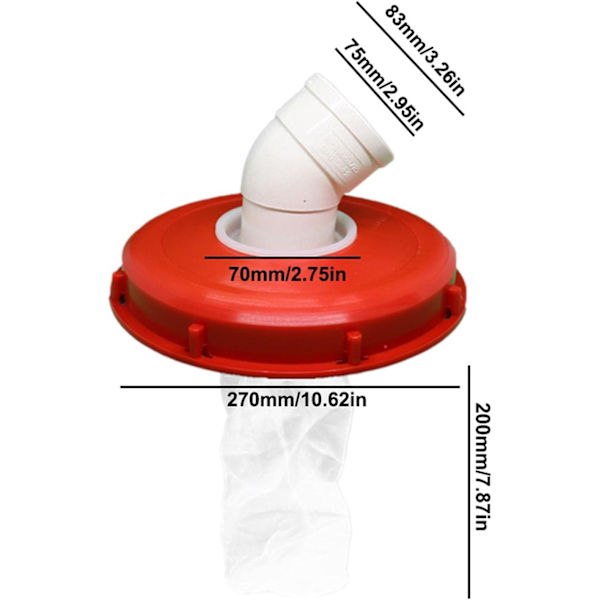 IBC cover, tvättbart nylon IBC-filter, lock cover IBC cover 163 mm/245 ...