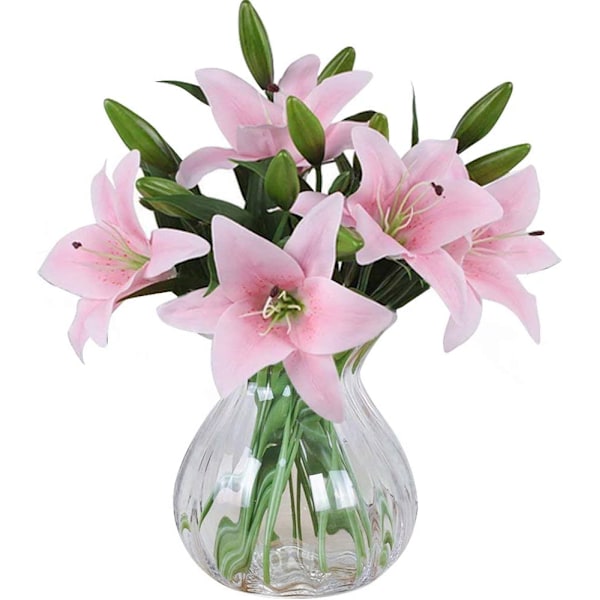 Konstgjorda blommor, 5 st latex konstgjorda liljor blommor | Fyndiq