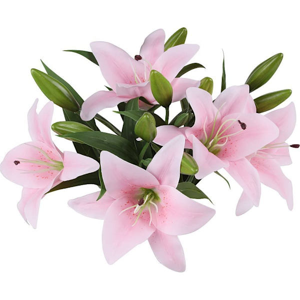 Konstgjorda blommor, 5 st latex konstgjorda liljor blommor | Fyndiq
