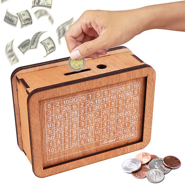 Sparbössa, 1000 € trä sparbössa, sparbössa barn med disk, spargrisar ...