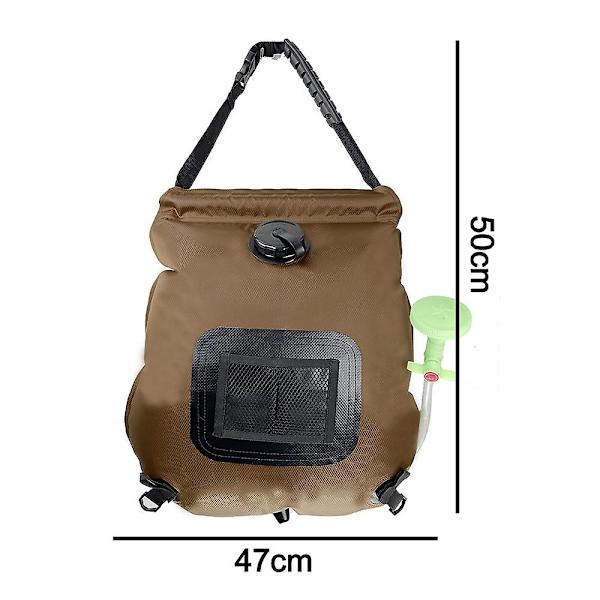 Utomhus solar duschväska kamouflage 20L camping badkar PVC brown ...