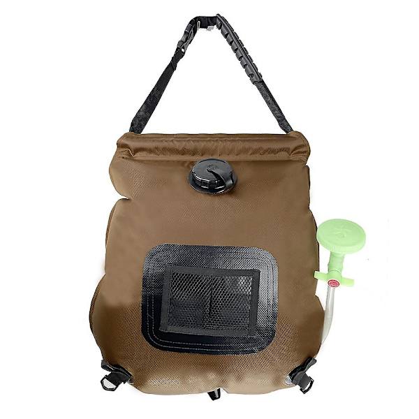 Utomhus solar duschväska kamouflage 20L camping badkar PVC brown ...