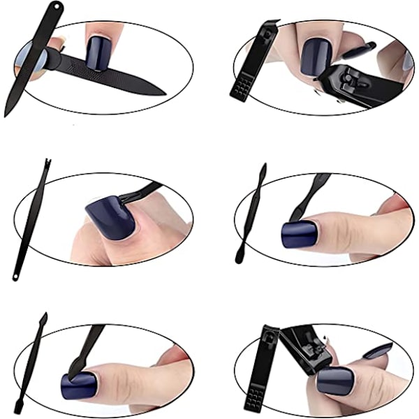 Manikyruppsättning, 16 st pedikyr kit nagelklippare tånagel | Fyndiq