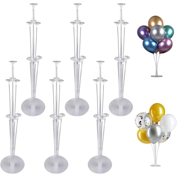6 Pieces Transparent Balloon Stands Plastic Balloon Holder for Balloons ...