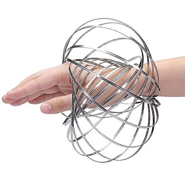 3D Magic Toy Arm Slinky Toroflux Flippy Flux Flow Rings Spinner Dynamic ...