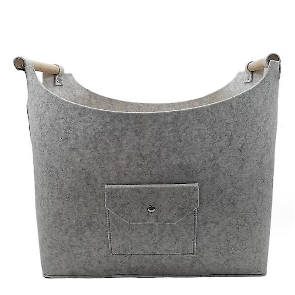 Eldstad vedkorg Stor filtkorg Eldstad vedkorg med trähandtag Kompatibel ...