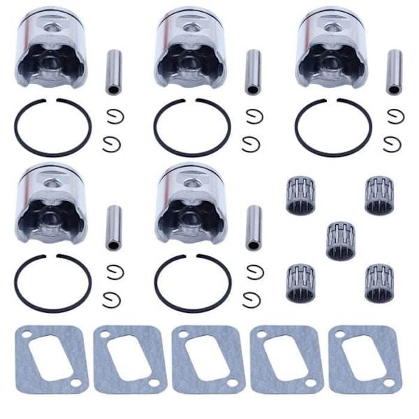 5 x 42mm Kolvringlageruppsättning Kompatibel med Husqvarna 340 345 350 ...