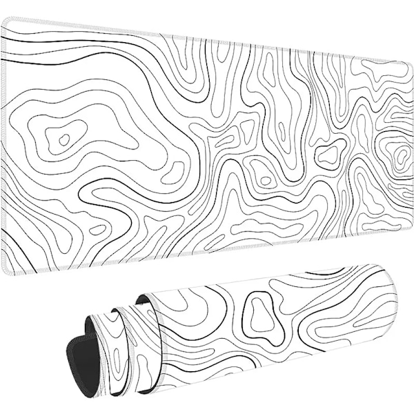 Stor Gaming Musematte, Musematte XXL, Topografisk Kart Skrivebordsmatte ...