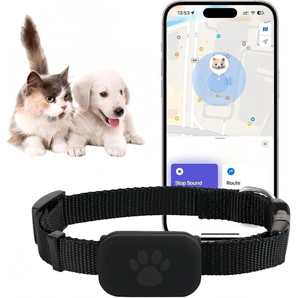 Pet Tracker - GPS-tracker för katt och hund, kompatibel med iOS/Android ...