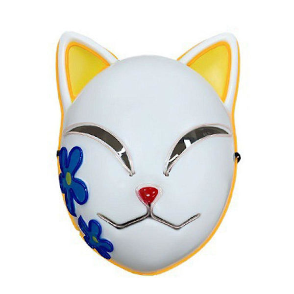 Demon Slayer Sabito Led Mask Japansk Anime Räv Ansikte Glödande Full ...