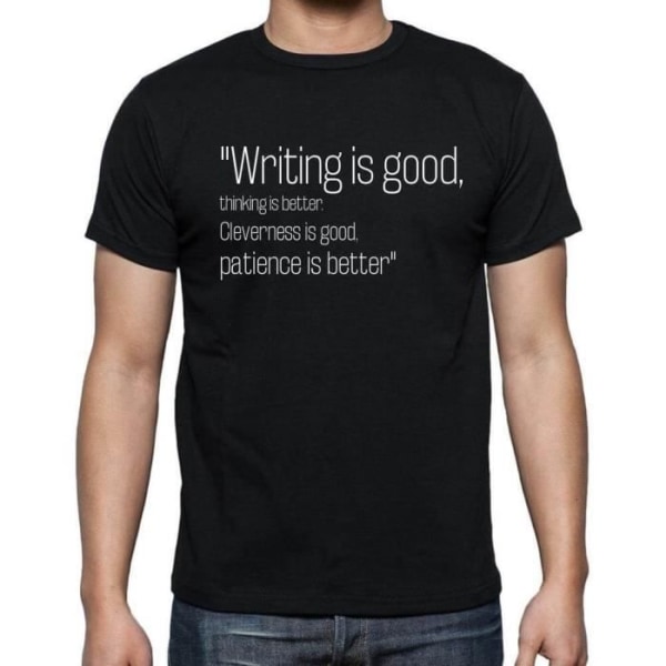 T-shirt herr Att skriva är bra Att tänka det är bättre Intelligens är ... T-shirt herr Att skriva är bra Att tänka det är bättre Intelligens är ...