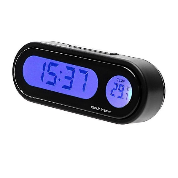 Elektronisk bilur med lysende termometer og LED digitalt display ...