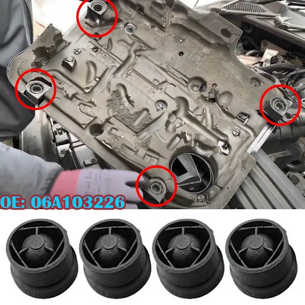 Bilmotorkåpa Kudde Gummiband Pier Shock 06A103226 För VW Passat Golf ...