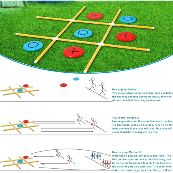 Agoteni Giant Tic Tac Toe Game, Yard Toss Game Set, Premium d33d | Fyndiq