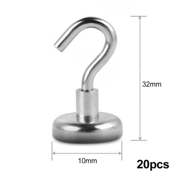 Magnetisk krog neodymium magnet E10/12/16/20 Galvanisering metal stærk ...