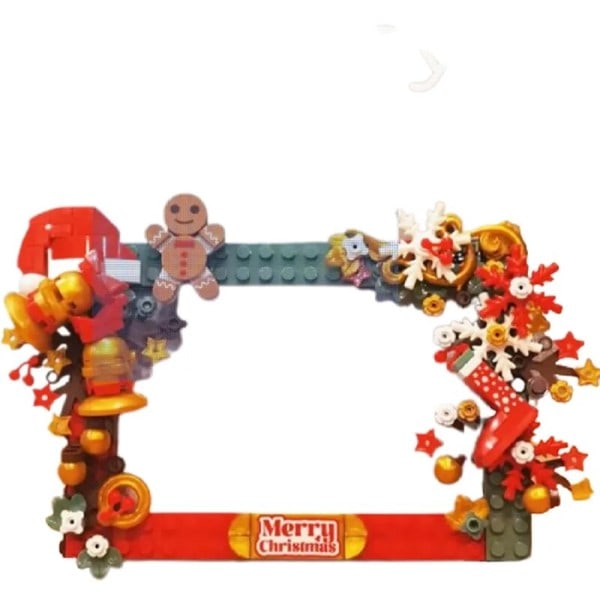 Jul Foto ramme Børn Pædagogisk Byggeklodser Legetøj Passerne Jule Gaver ...