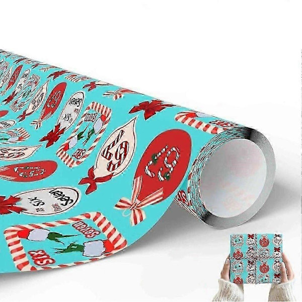 67 Meme Julegavepapir 450 cm x 50 cm, Morsomt Six Seven-gavepapir for ...