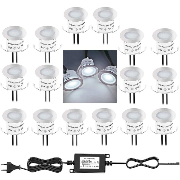 Europeisk standard 12V IP67 naturlig vit LED utomhusdäcksljus ...
