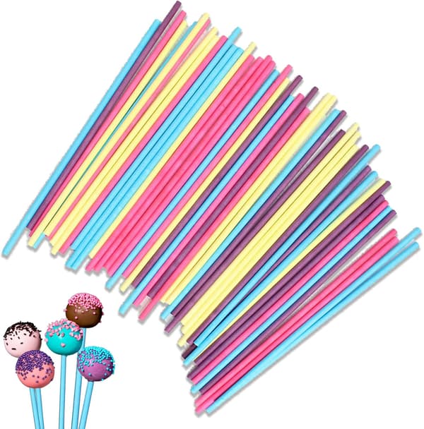 Sett med 50 pinner for lollipops og kakepops, papirpinner for | Fyndiq