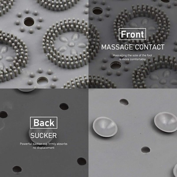 Rund massagebadmatta Halkfri duschmatta Badrumsmatta Maskintvättbar ...