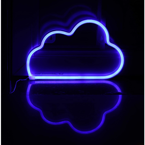 LED moln neon lykta (blå), | Fyndiq
