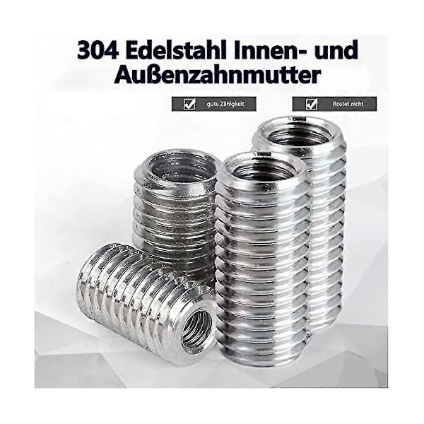 20 st M8 Han till M6 Hon Trådreducerande Muttrar, Skruvhylsa ...
