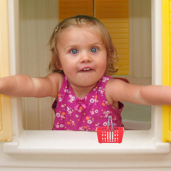 12 kpl Lasten lelu Ostoskori Leikkitalolelu Muovilelu Ostoskorit Mini Päivittäistavarakori Mini ...