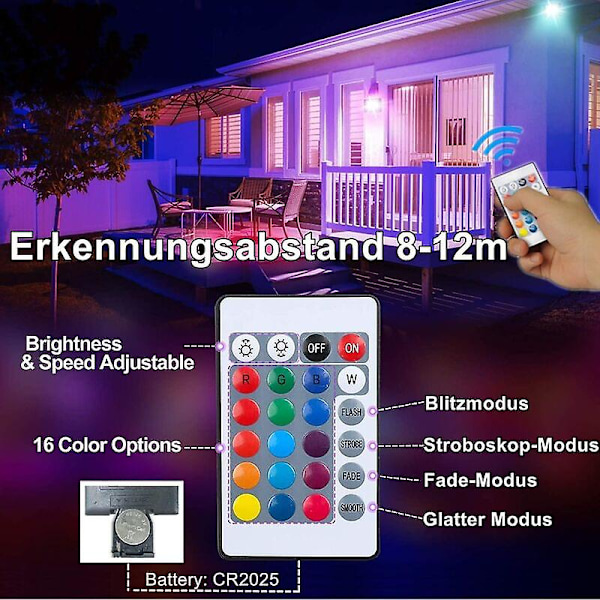 Paketti himmennettäviä ulkotilojen RGB LED-valokeiloja, IP66 ...