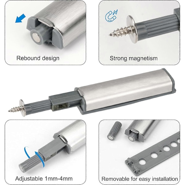 12 kpl Paina Avaa Magneetti, Paina Avaa Oven Lukko, Magneettinen Lukko ...
