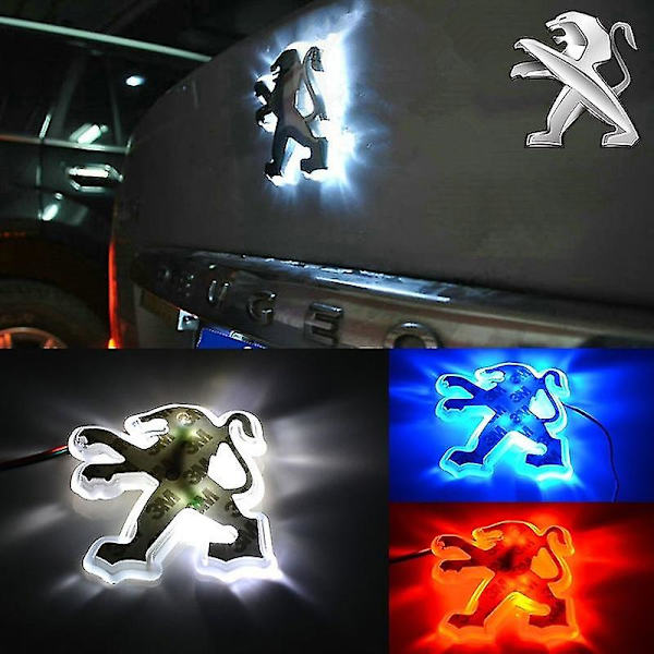 1st 2d Led Car Tail Logo Light Badge Emblem Bakgrundsbelysning för Pe ...