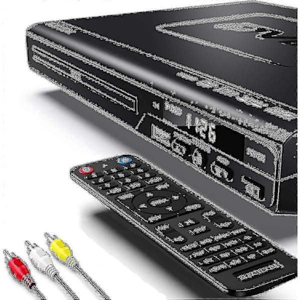 DVD-afspiller til TV Blu-ray DVD-afspiller med fjernbetjening HDMI-kabel Wigslar | Fyndiq