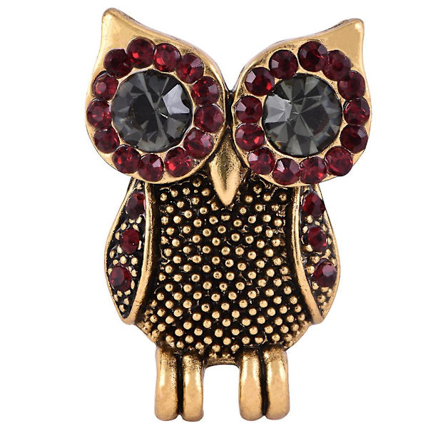 Vintage Dame Brystnåle Store Øjne Ugle Form Krystal Brosche Legering ...