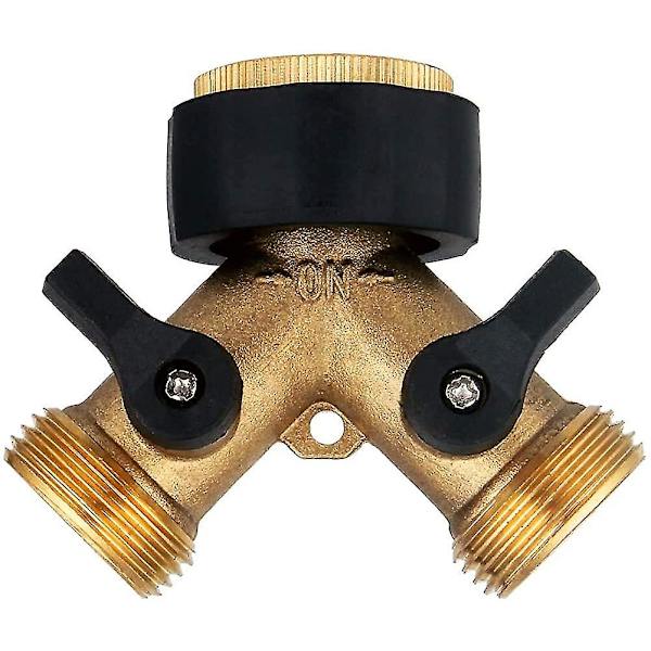 Ct 2-vejs Y-fordeler med afspærringshaner til to indløbsslanger. 3/4 ...