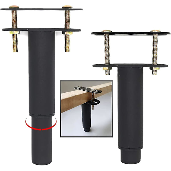 2stk Metall Justerbar Høyde Midtstøtte Ben For Sengeramme, Seng og Sofa ...