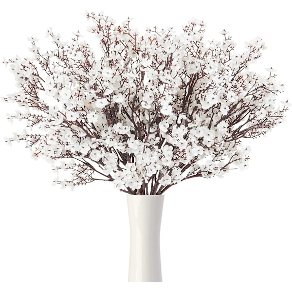 Full Star Konstgjorda Blommor - Vita Falska Full Star Botaniska Bukett Real Touch Silkesblommor ...