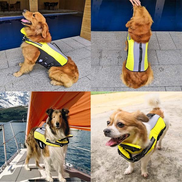 M, Keltainen koiran pelastusliivi Lemmikin pelastusliivi Koiran ...