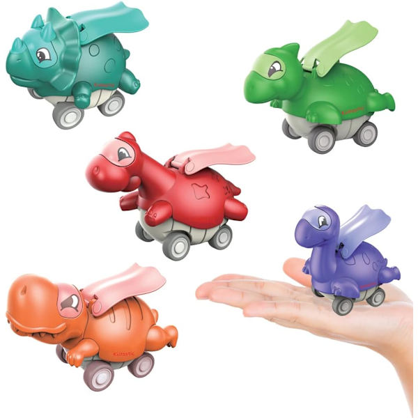 Småbarns Dino Heroes Dinosaur Toys Pakke med 5 (Tilfeldig Farge ...