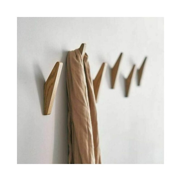 Vintage puiset naulakot, 6 kpl, puunaulakot, 5 kg kantavuus, seinämaalaukset ...