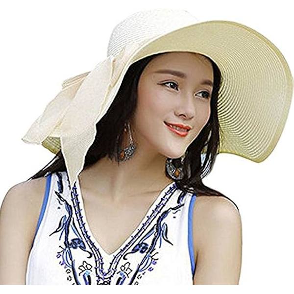 Mjölkvit - Damhatt Linje Halmhatt Bred Brätte Solskydd Andningsbar ...