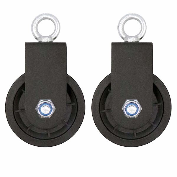 2PCS, Swivel Pulley Block, Single Pulley Block med U-Mount Bracket ...