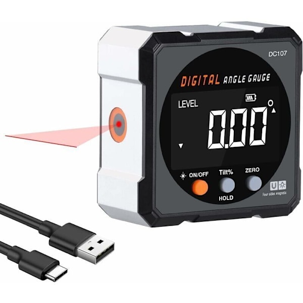 Magneettinen digitaalinen kulmamitta laser-vaaitustyökalulla ...
