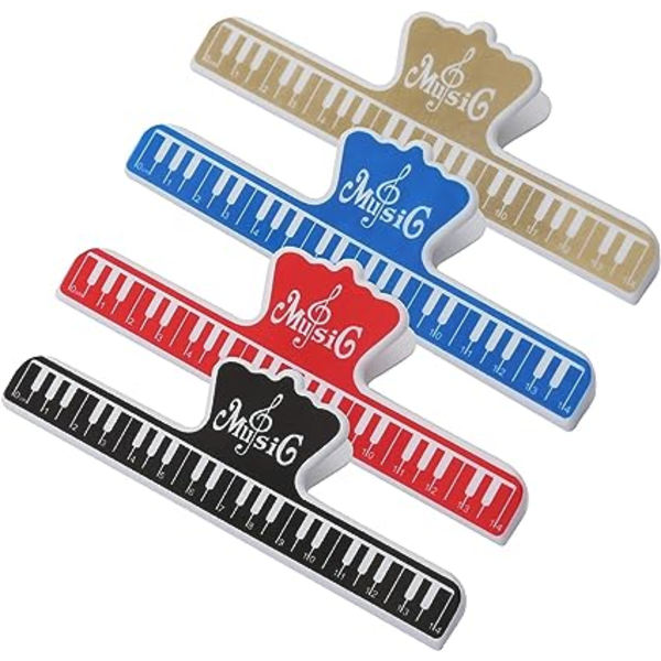 4 musikclips, nodestativ, pianoprintingklip, til læsning og markering af noder, papirfiler ...