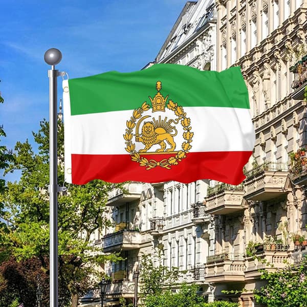 Persien Iran Lejon 90*150cm ärmflagga Persiska Iranska Flaggor Sha A ...