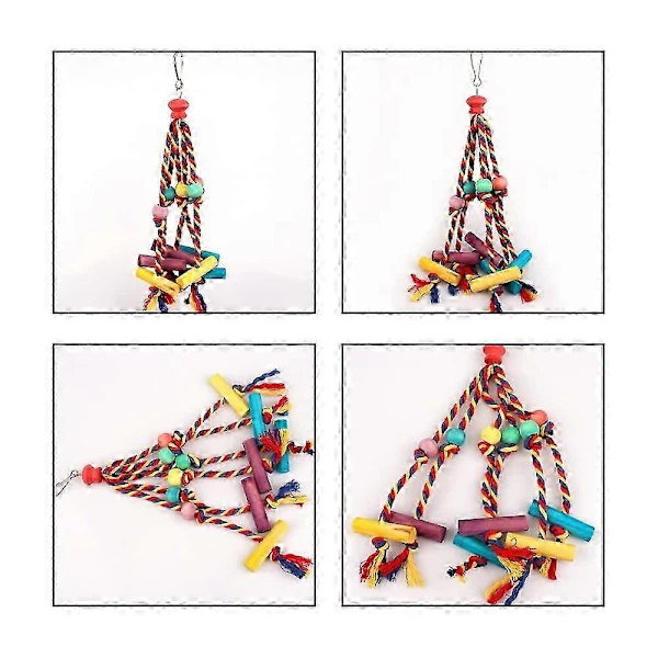 |NT| Färgglad tuggleksak för papegojor, unik hängande leksak för finkar ...