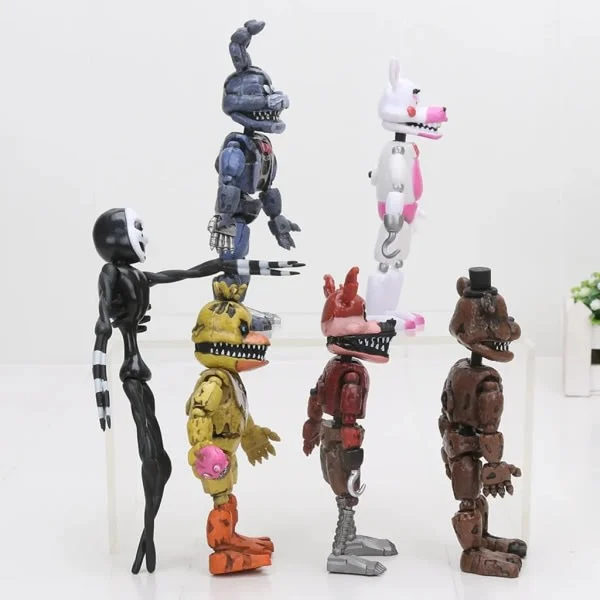 6 st Five Nights at Freddy's Actionfigur FNAF Leksak Bonnie Foxy | Fyndiq
