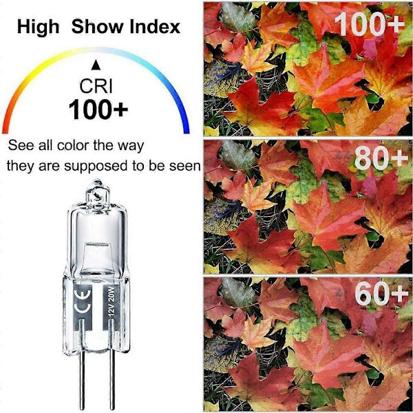 G4 Glödlampa, 30-pack Halogen G4 12V 20W med G4 Bi-Pin Sockel, Hög ...