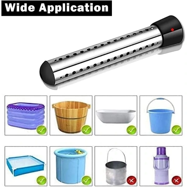 NA/2500W Elektrisk Hinkvärmare med Automatisk Avstängningstimer ...