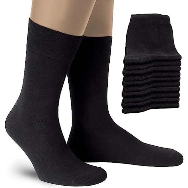 |NN| Svarta strumpor för män och kvinnor (10-pack) - Strumpor av högsta ...