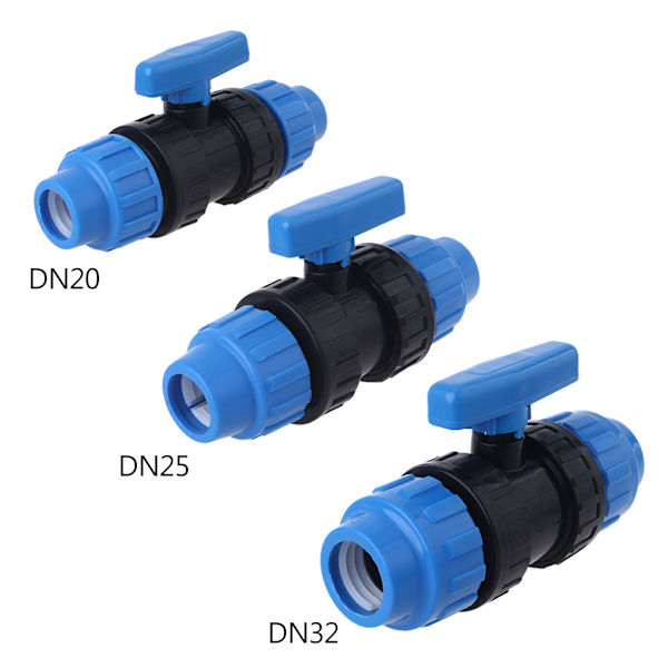 PP-beslag Droppbevattning Plastreparationskoppling Kulformad koppling Invändig och utvändig ...